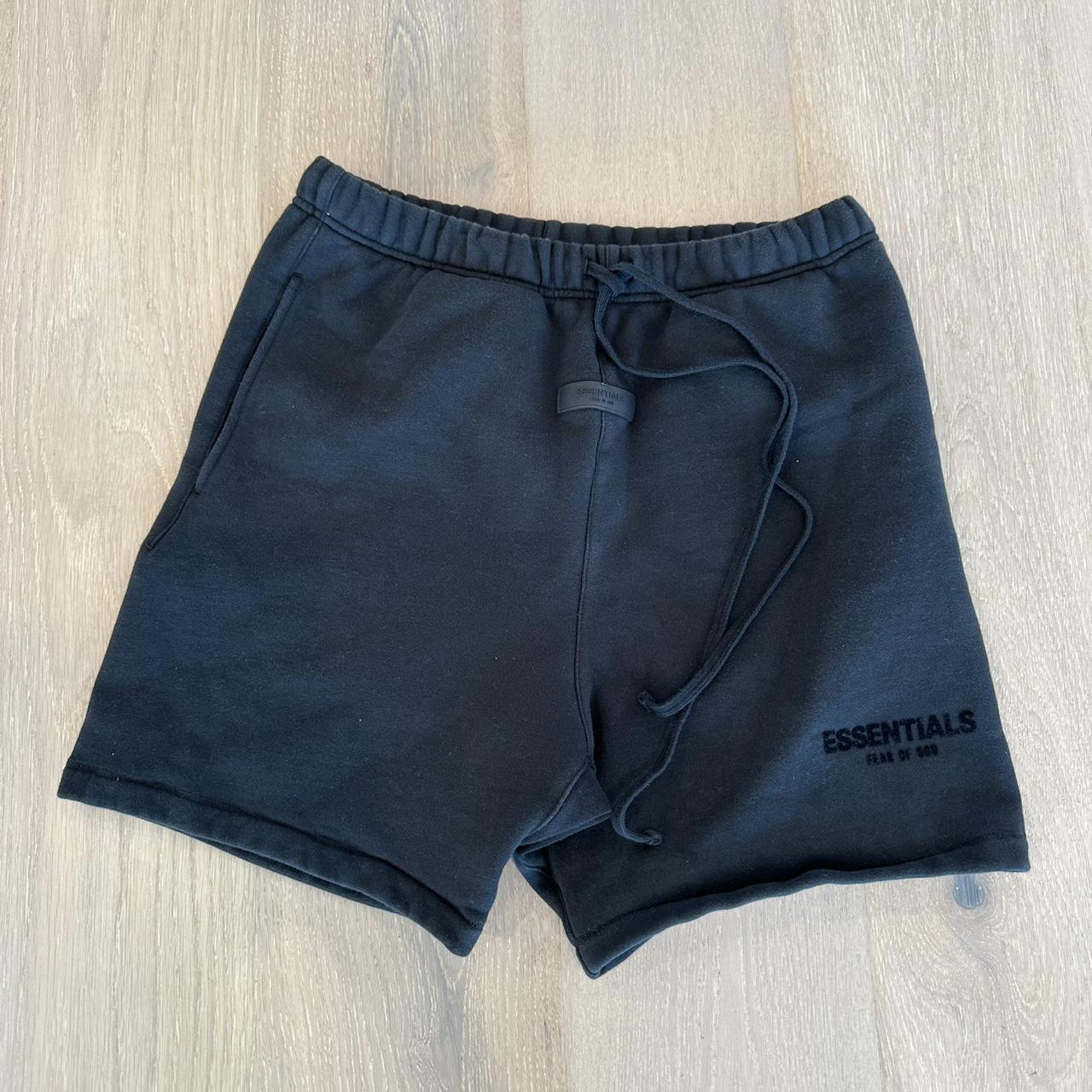 Fear of God Essentials black shorts, lightly worn... | Depop