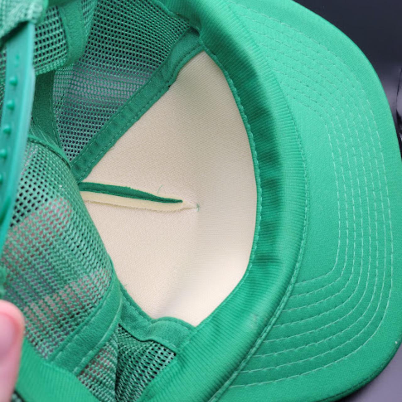 Vintage ICE trucker cap mesh patch green one size... | Depop