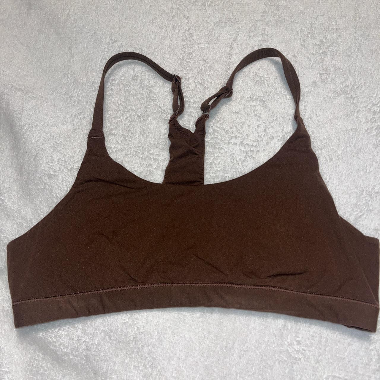 Skims racerback bralette in cocoa size small in... - Depop