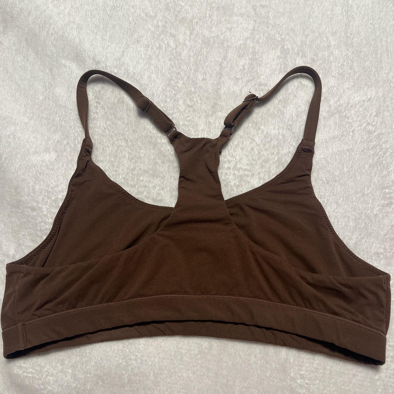 Skims racerback bralette in cocoa size small in... - Depop