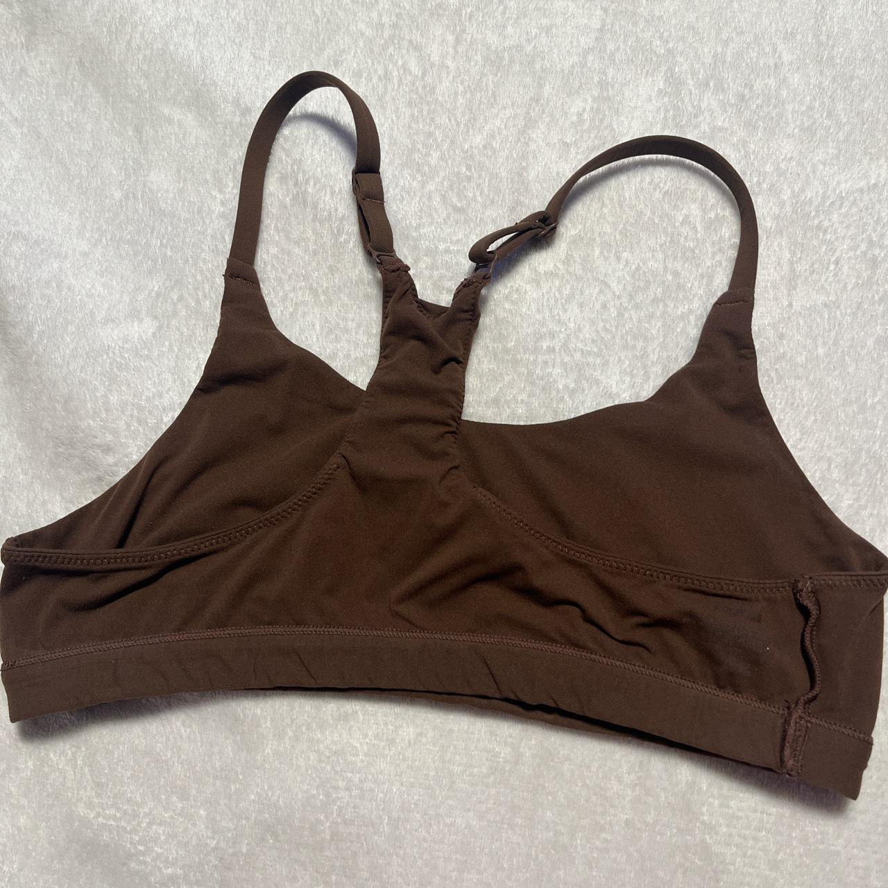 Skims racerback bralette in cocoa size small in... - Depop