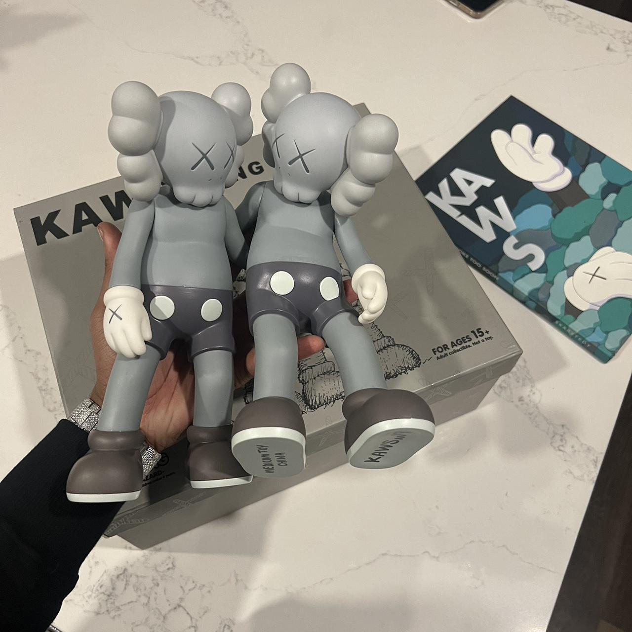 KAWS Along The Way Vinyl Figure (Grey) - Depop
