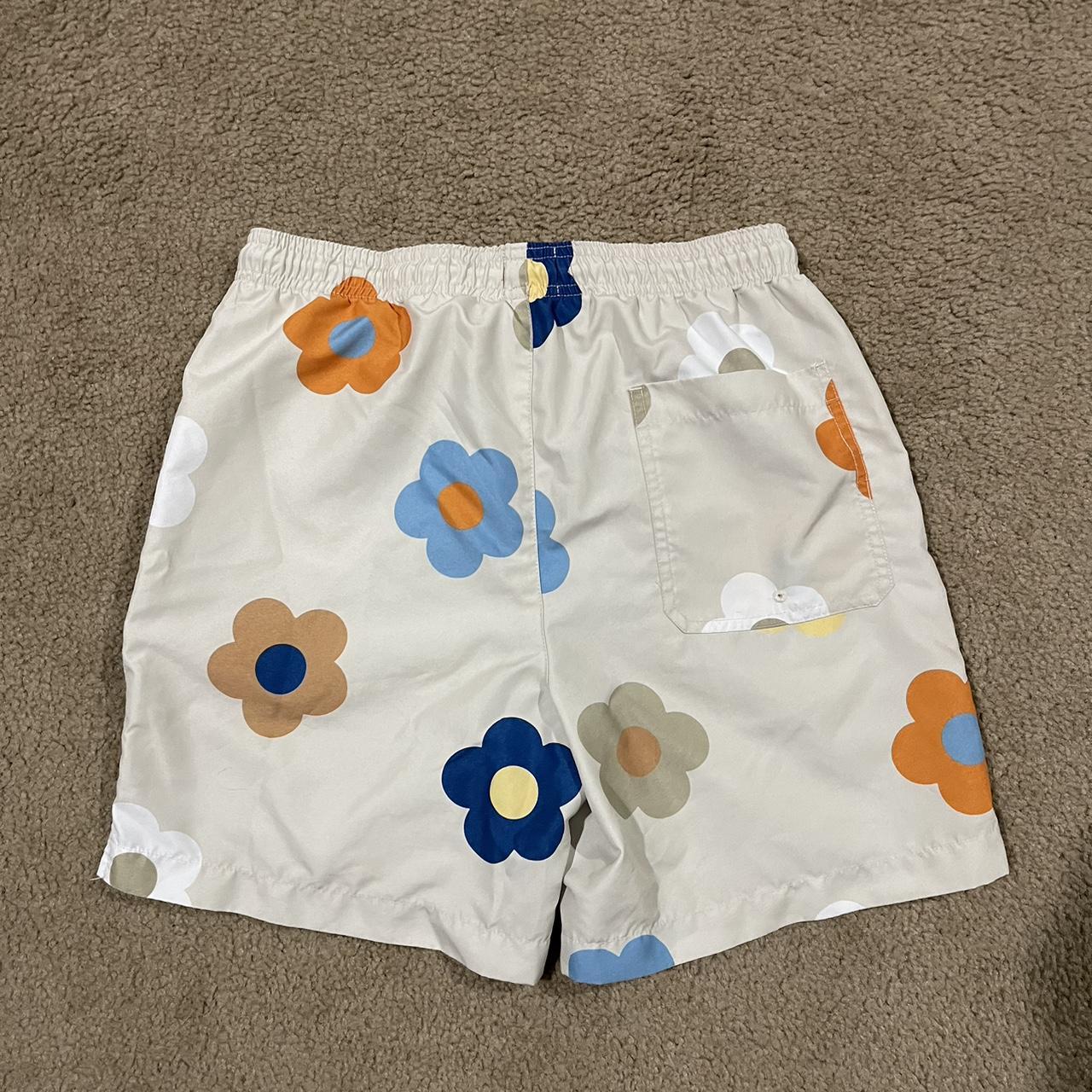 Pacsun flower swim trunks - Depop