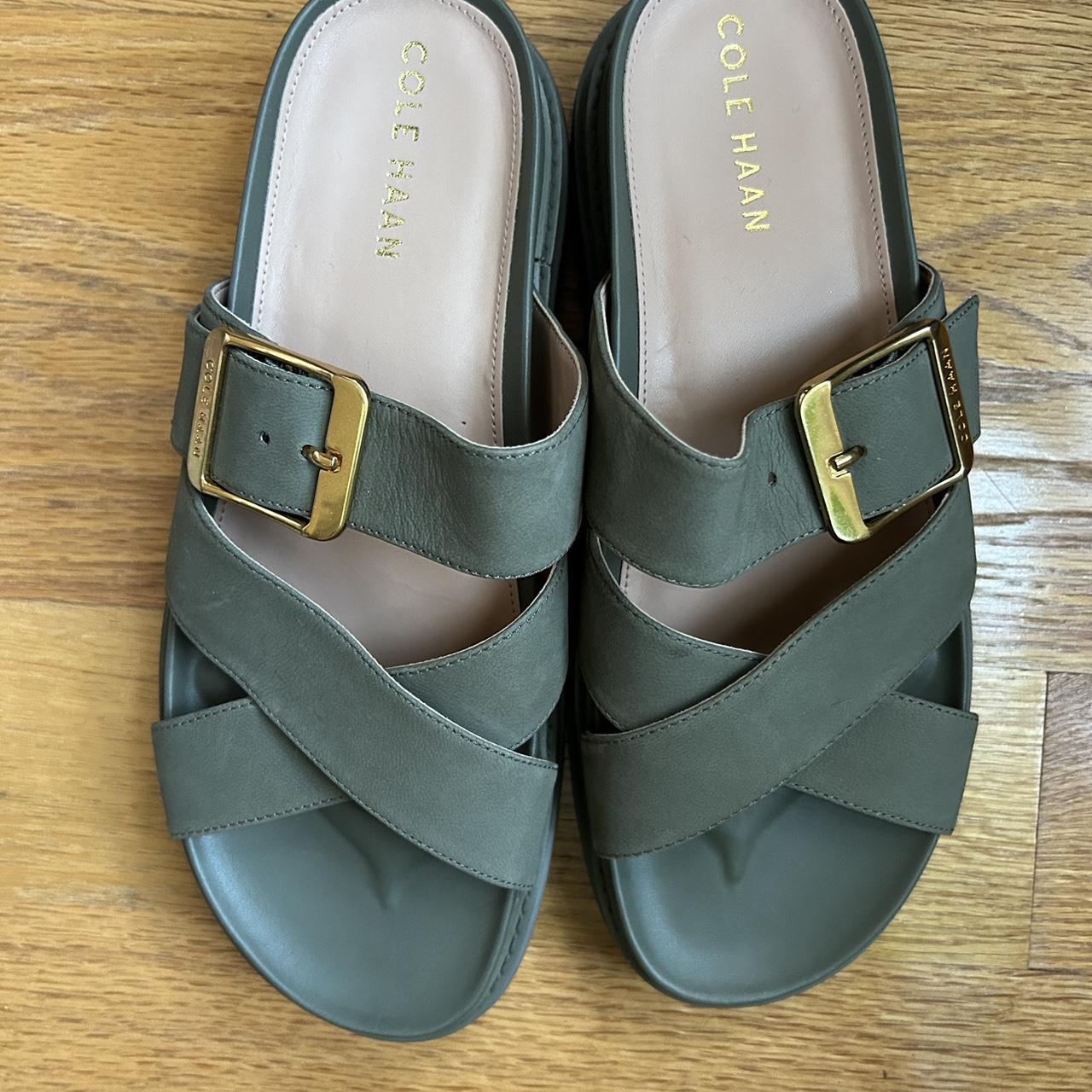 Sage green Cole haan platform sandals Fits ~7.5/8 - Depop