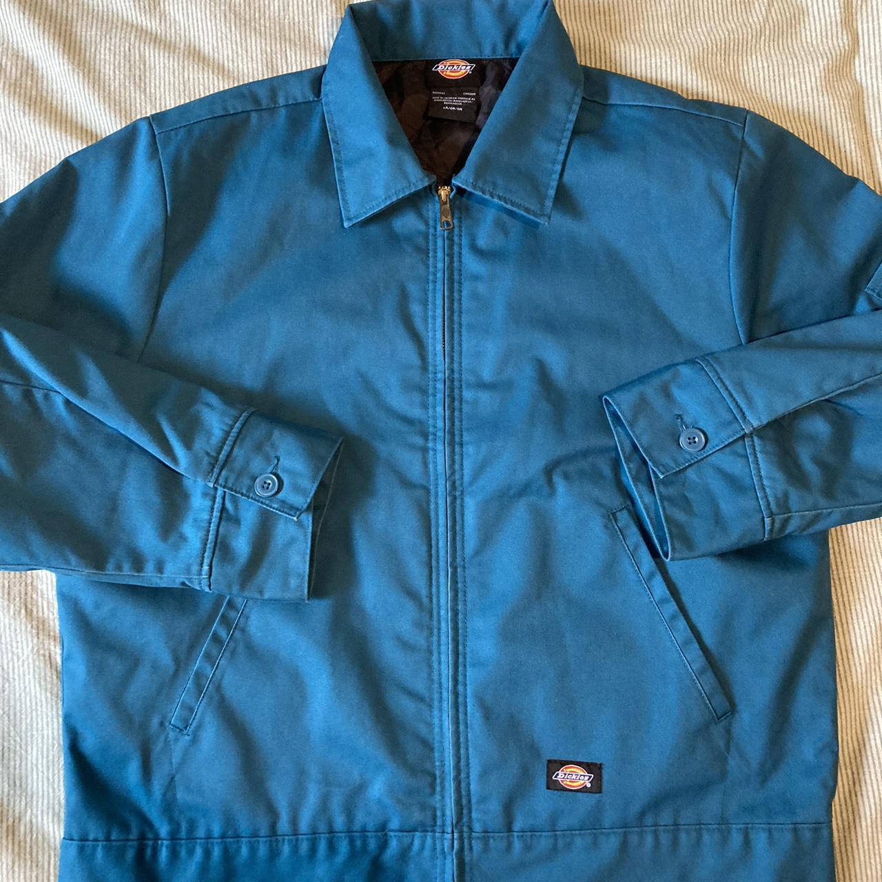 Dickies Jacket - turquoise/blue, size large (size... - Depop