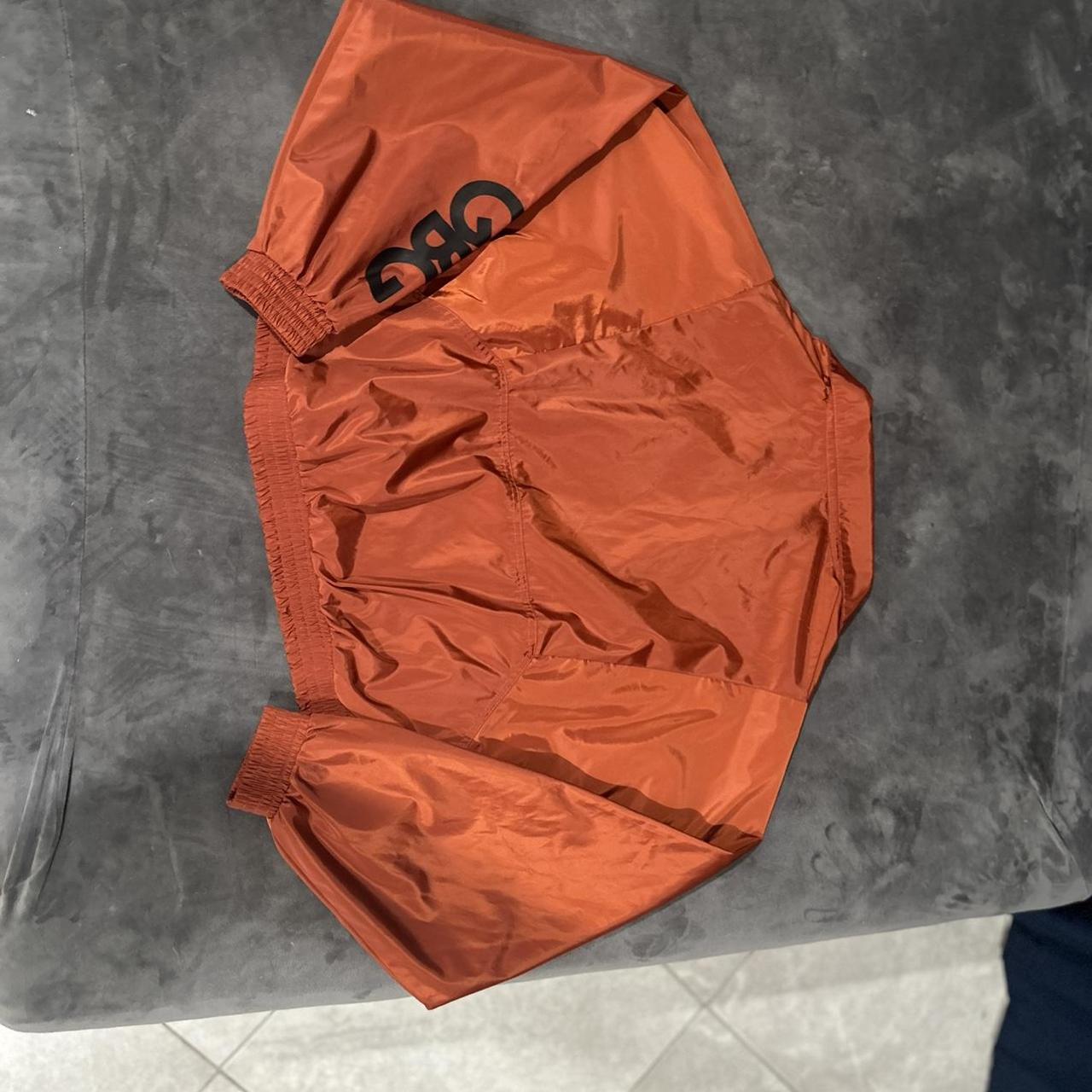 Women’s cropped orange windbreaker jacket GBG Los... - Depop