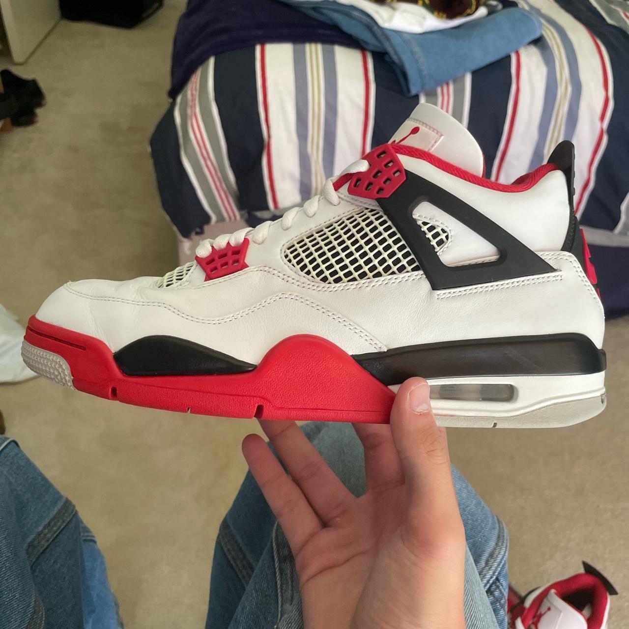 Jordan 4 fire red size 10.5 us, only worn a few... - Depop