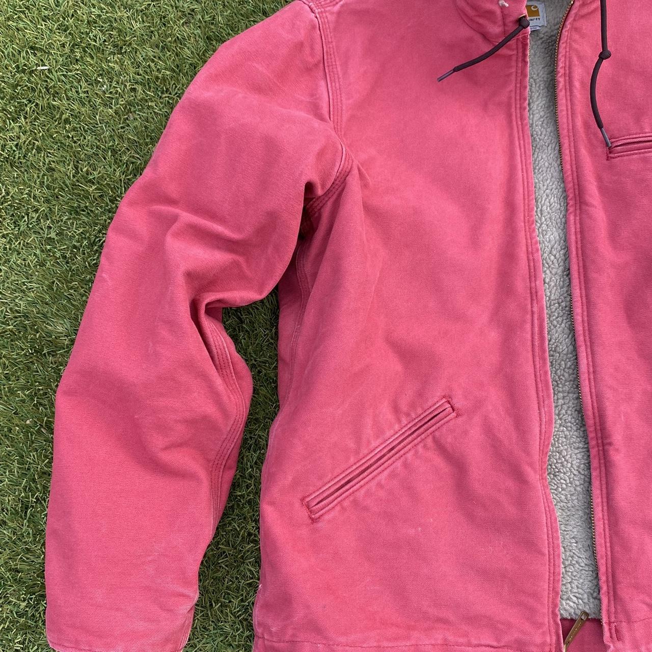 Vintage Carhartt Magenta Jacket - Depop