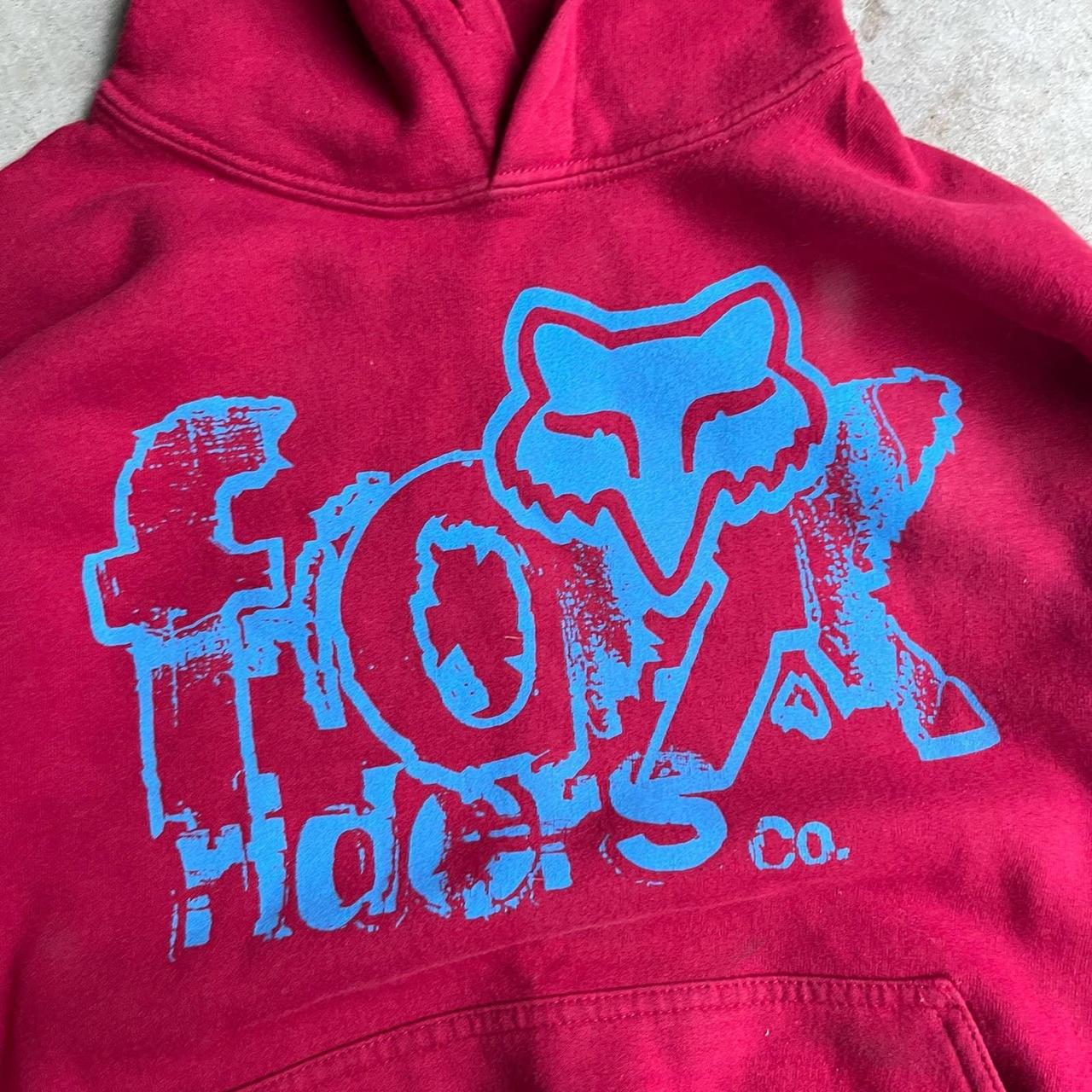 vintage y2k 2000s fox racing fox riders co hoodie... - Depop