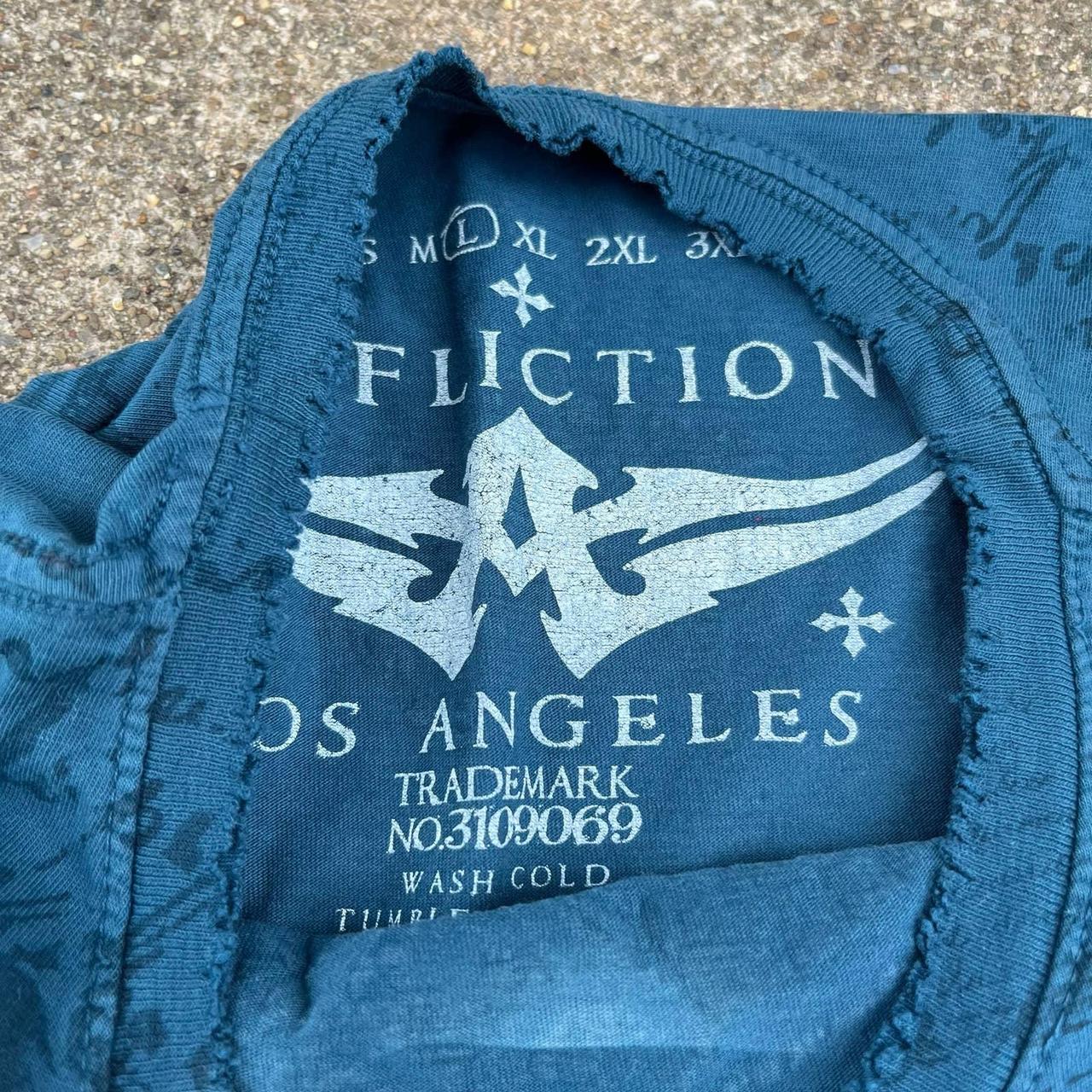medievel blue affliction angel wings mallgoth shirt... - Depop