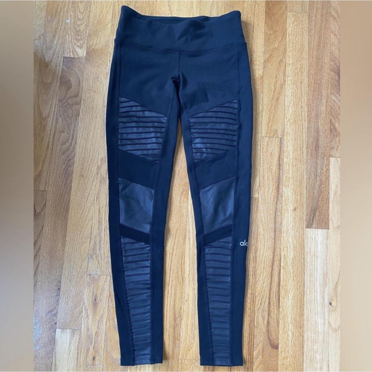 These are the cute Alo high waist moto leggings in... - Depop