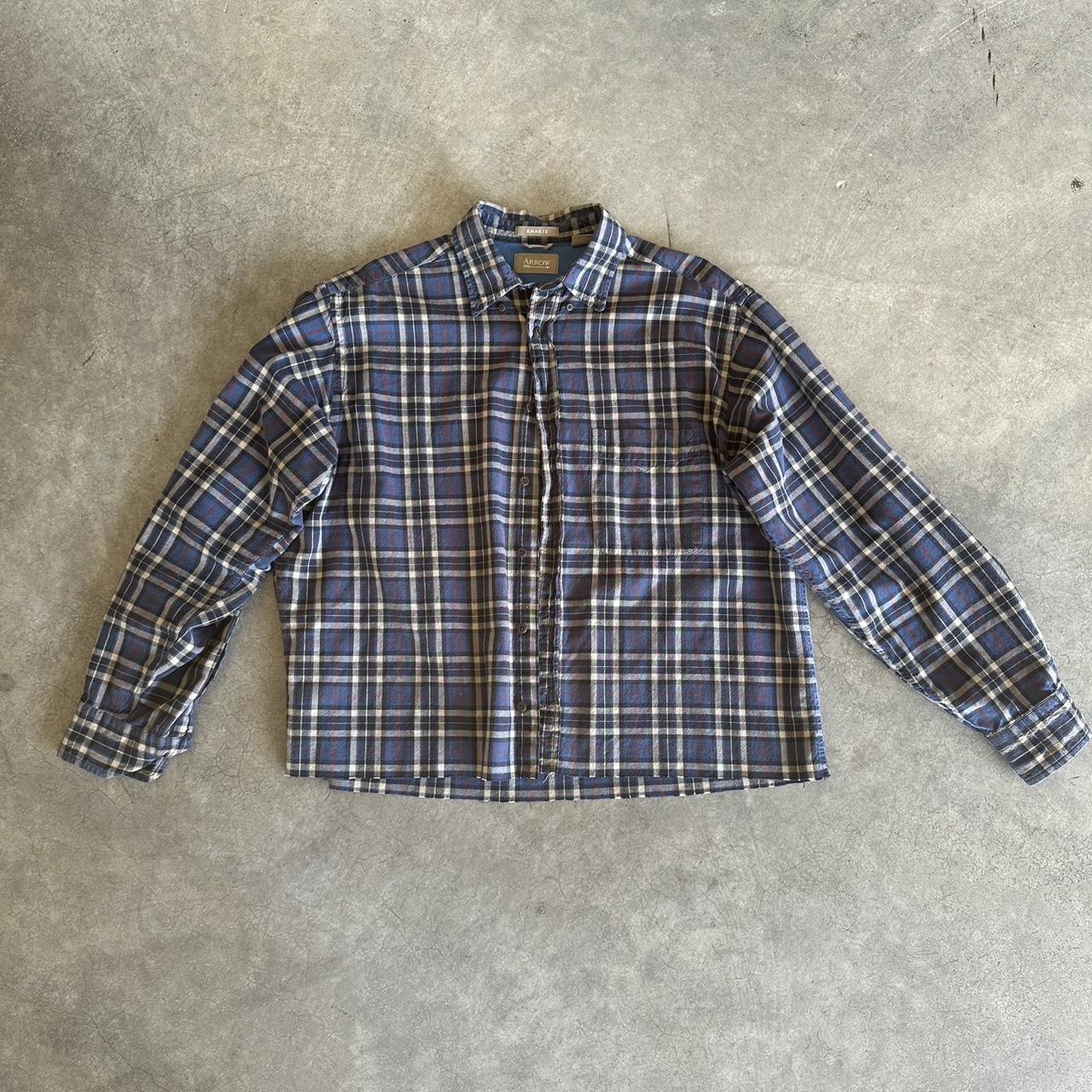 Vintage cropped flannel - Message for measurements - Depop