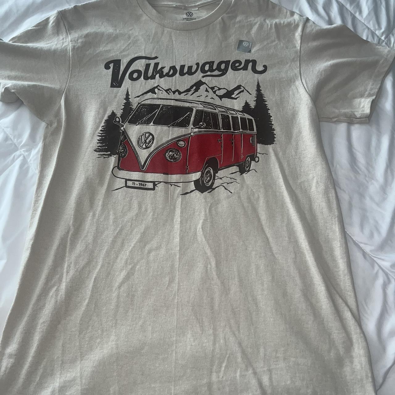 medium, cream color, volkswagen, graphic tee... - Depop
