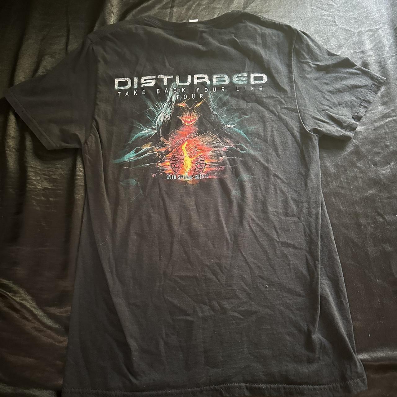 Vintage Disturbed band tee Size: medium distressed,... | Depop