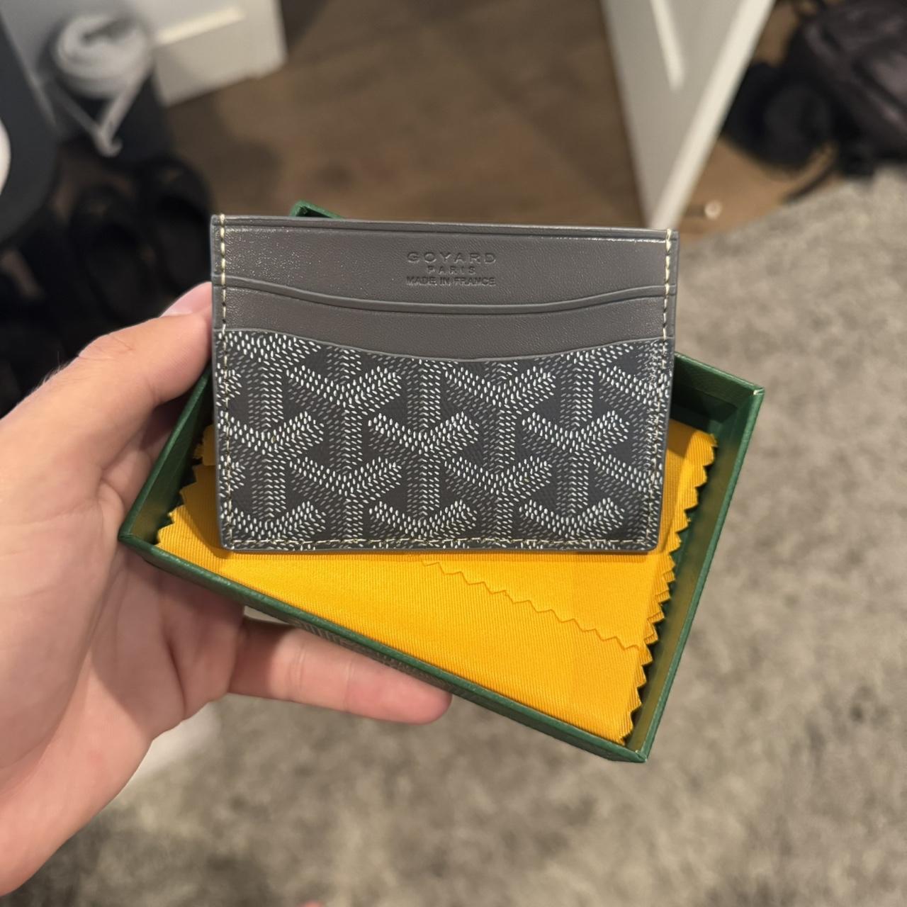 Grey Goyard wallet card holder Silver metallic... | Depop