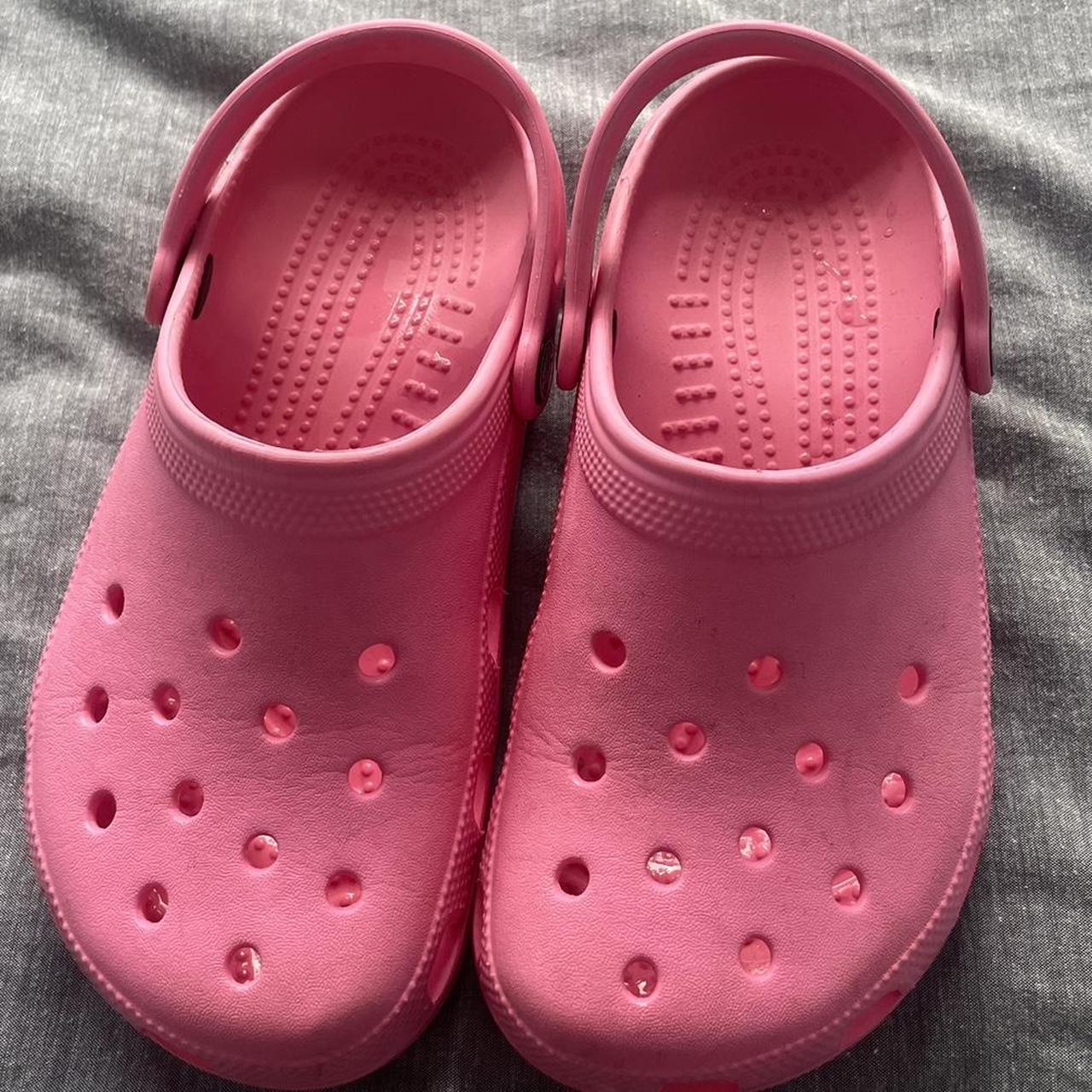 PINK junior crocs aus size 5 uk size 3 - Depop