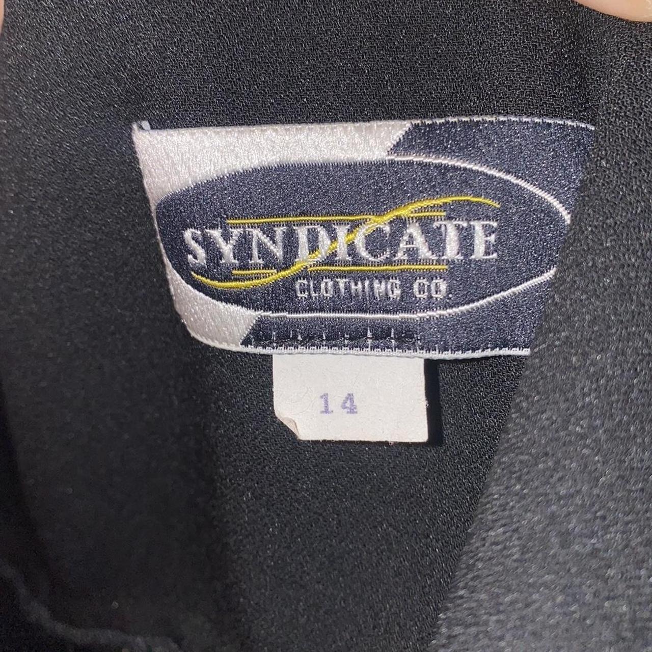 black midi dress from syndicate elegant square neck... - Depop