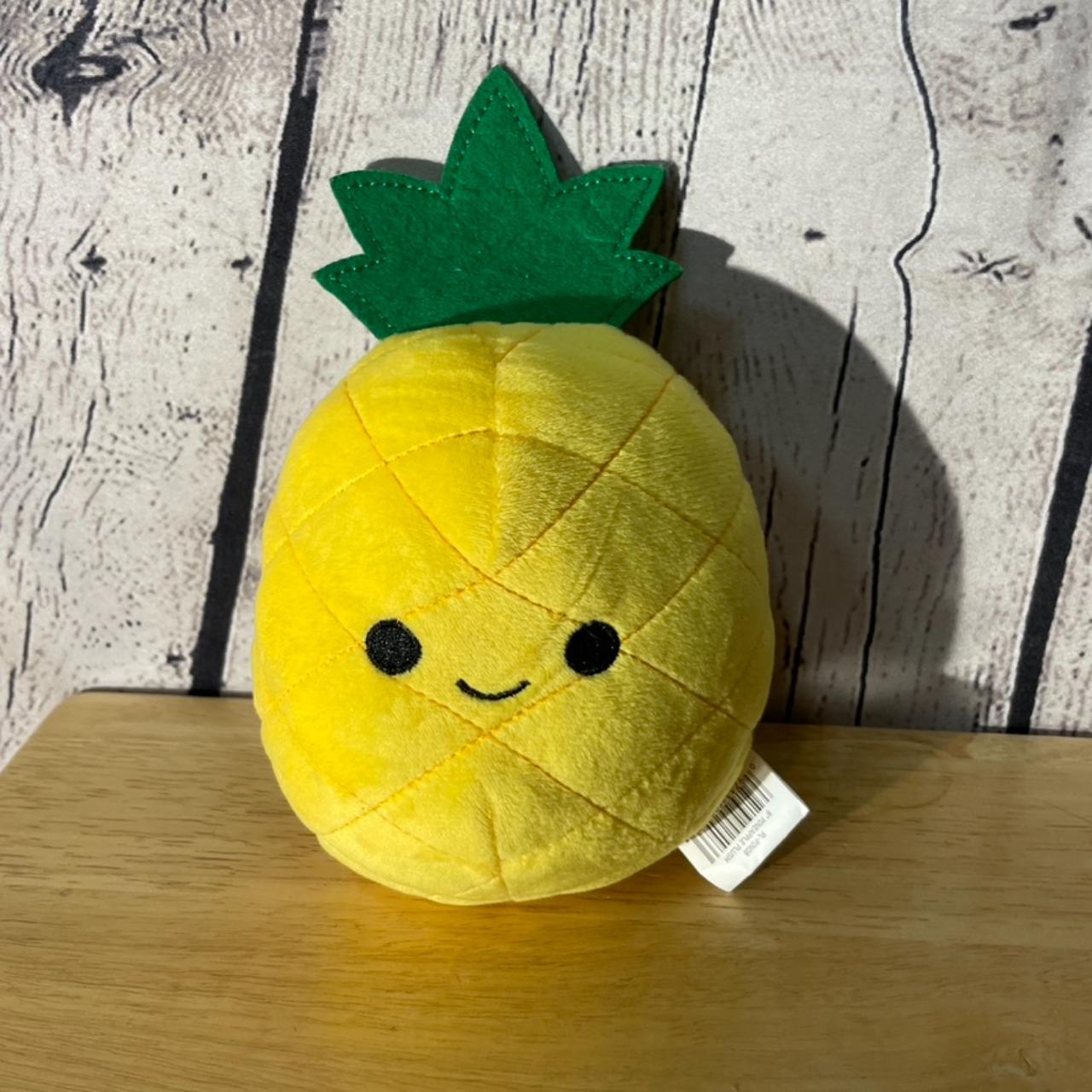 Stuffed Happy Pineapple Plush - 6 Inches - Yellow - Depop