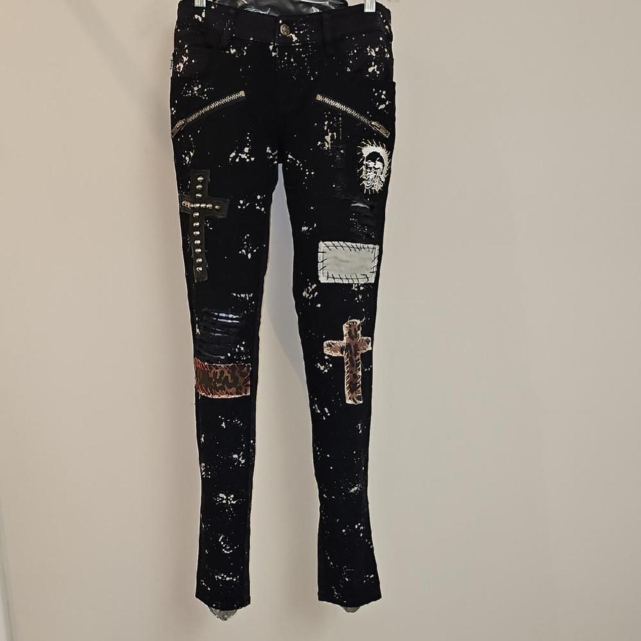 Tripp NYC Black Studd Patch Pants 27/5 Elevate your... | Depop