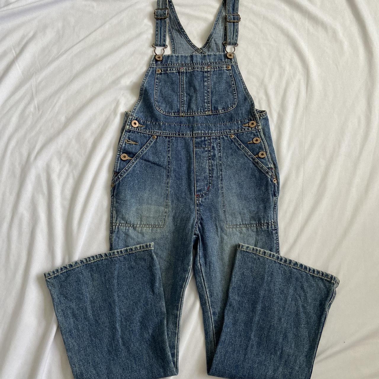 Y2K old navy flare overalls. Great condition... - Depop