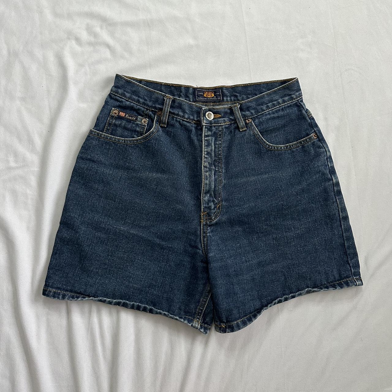 Y2K Route 66 denim jorts. Great condition Waist:... - Depop