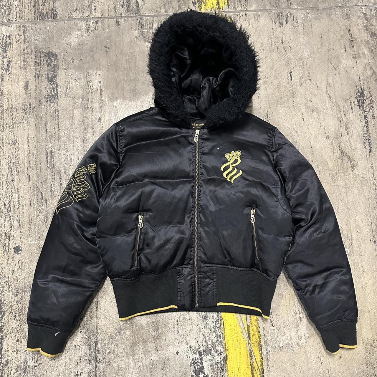 Y2K rocawear puffer jacket -Cropped style -Small... - Depop