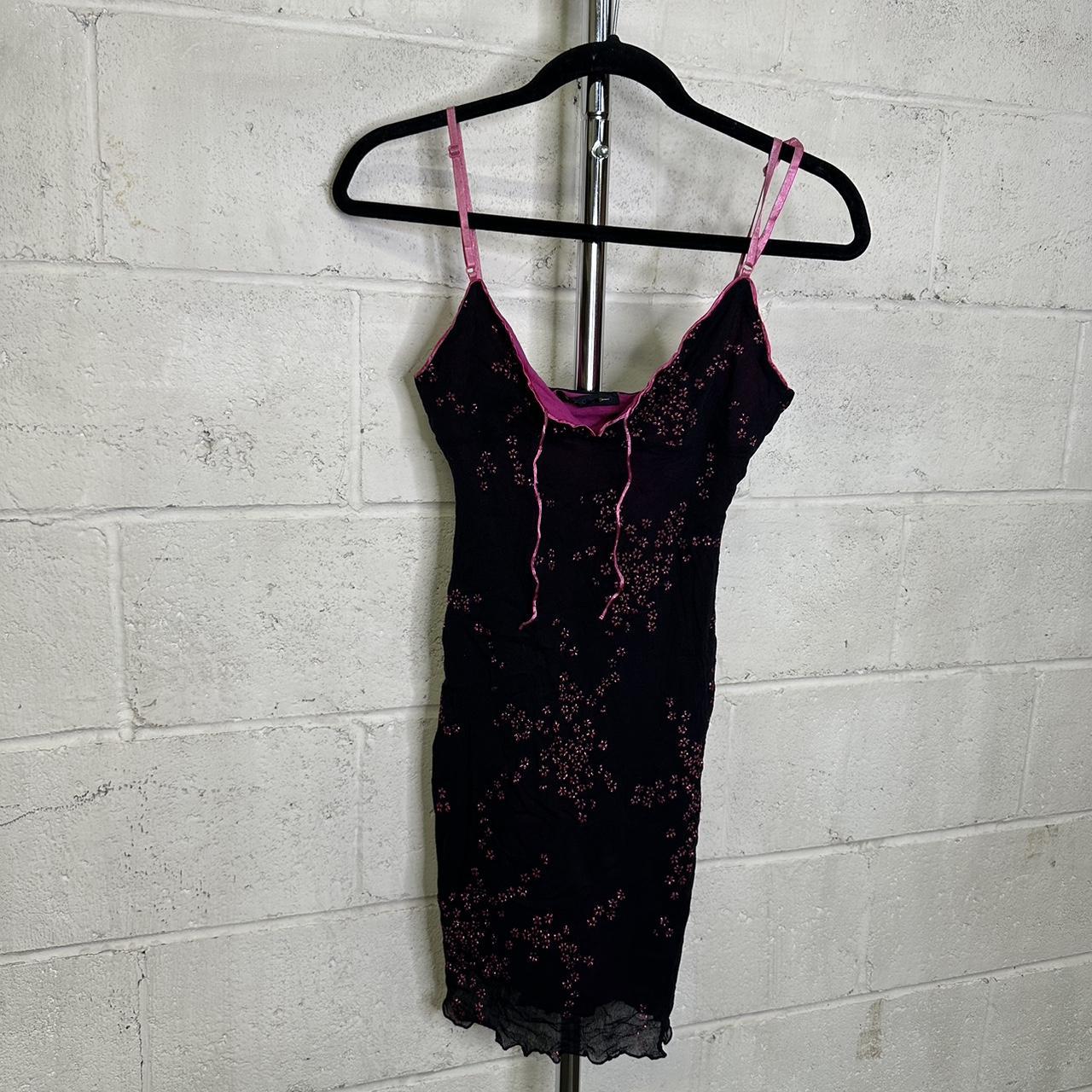 Euro Y2K sparkle micro mesh mini dress -great... | Depop