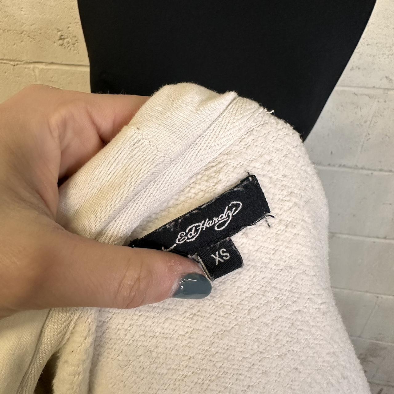 Y2K Ed Hardy cropped zip up hoodie -gently used... | Depop