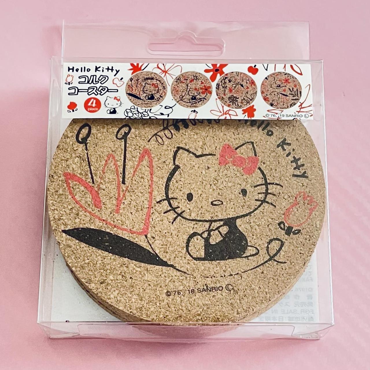 Hello Kitty Cork Coaster Set of... - Depop