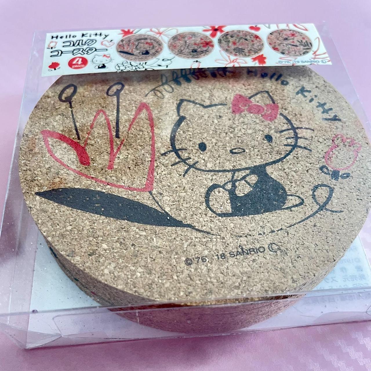 Hello Kitty Cork Coaster Set of... - Depop