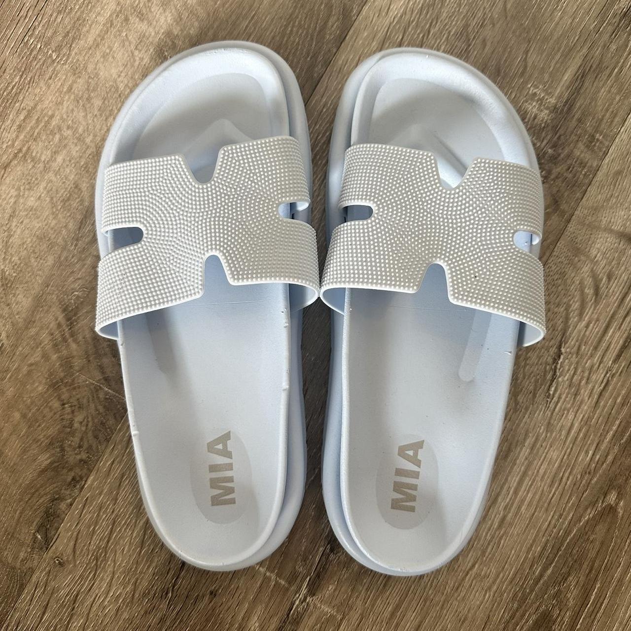 White beach sandals. These are labeled as a 6 but... | Depop