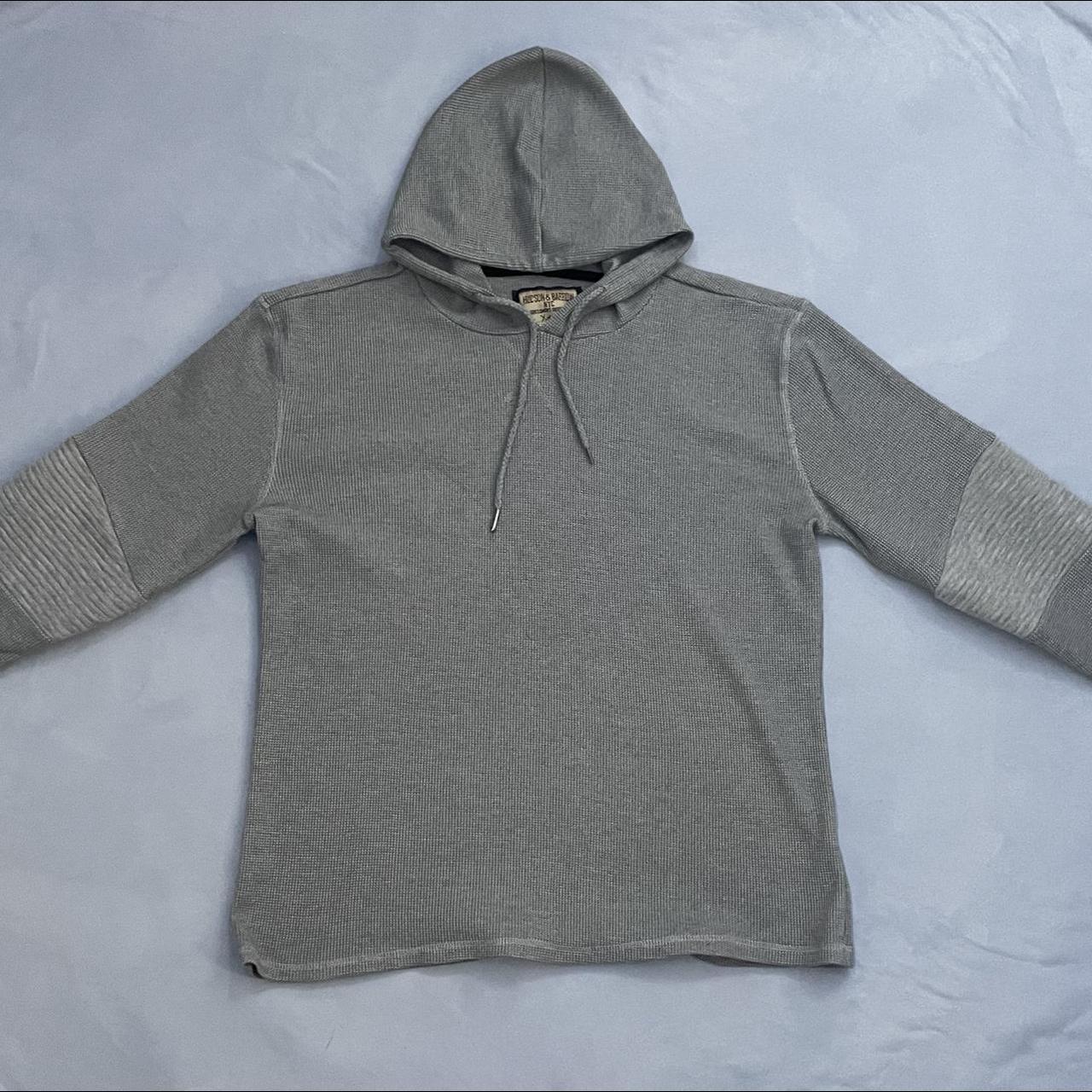 Mens XL hudson & barrow gray long sleeve hoodie with... - Depop