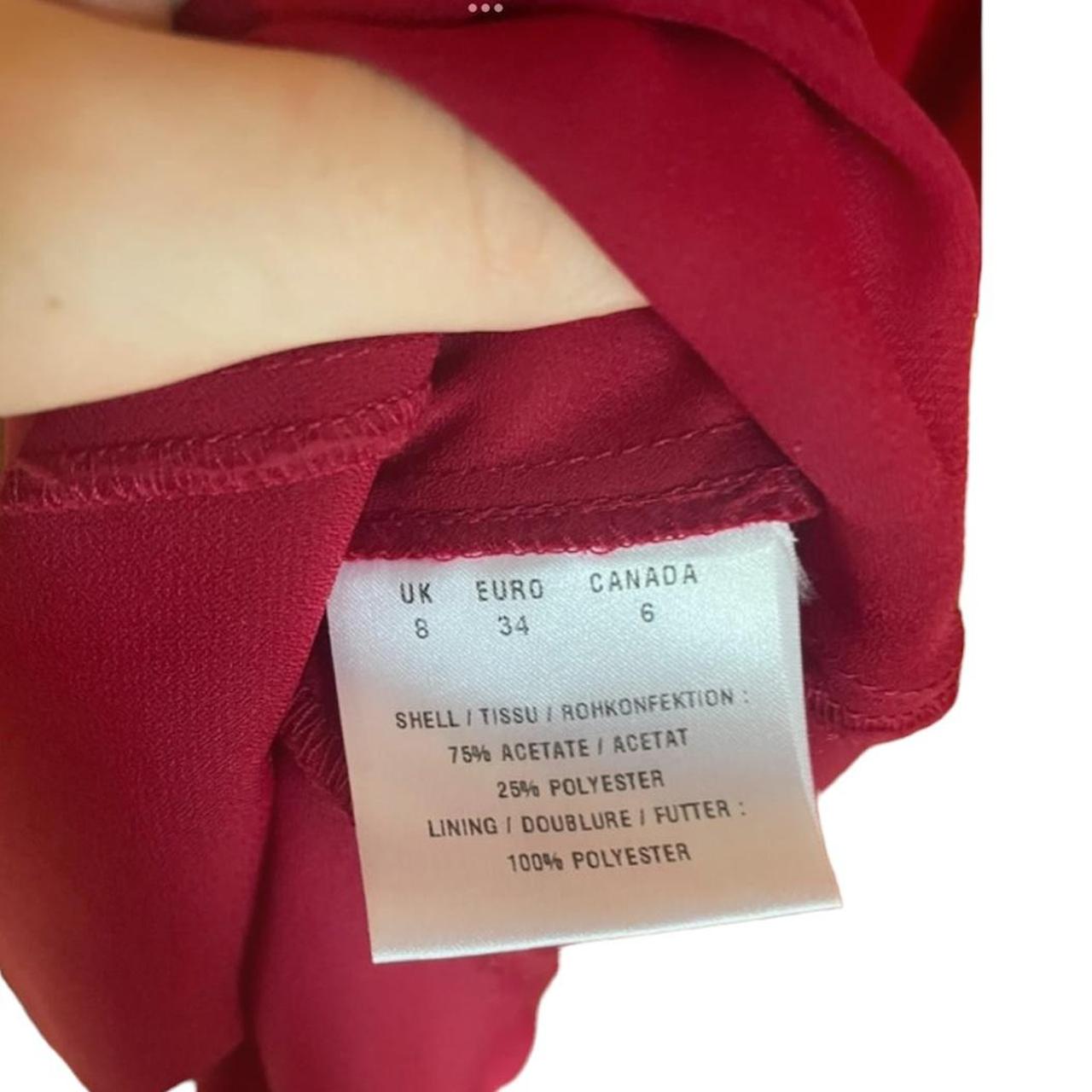 Red satin and crop material formal prom dress No... - Depop