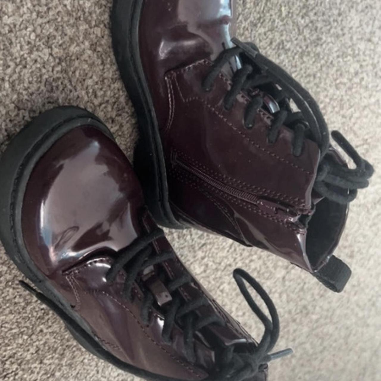 Zara Burgandy Girls Boots Worn few times like... - Depop