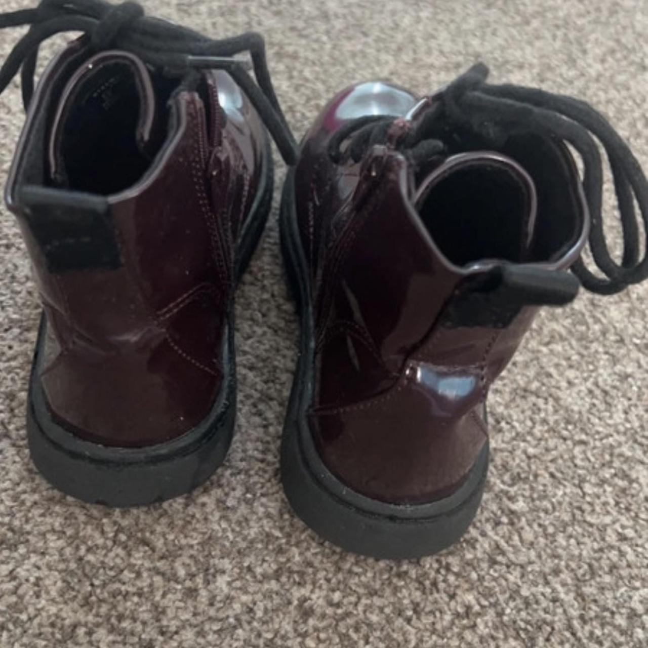 Zara Burgandy Girls Boots Worn few times like... - Depop