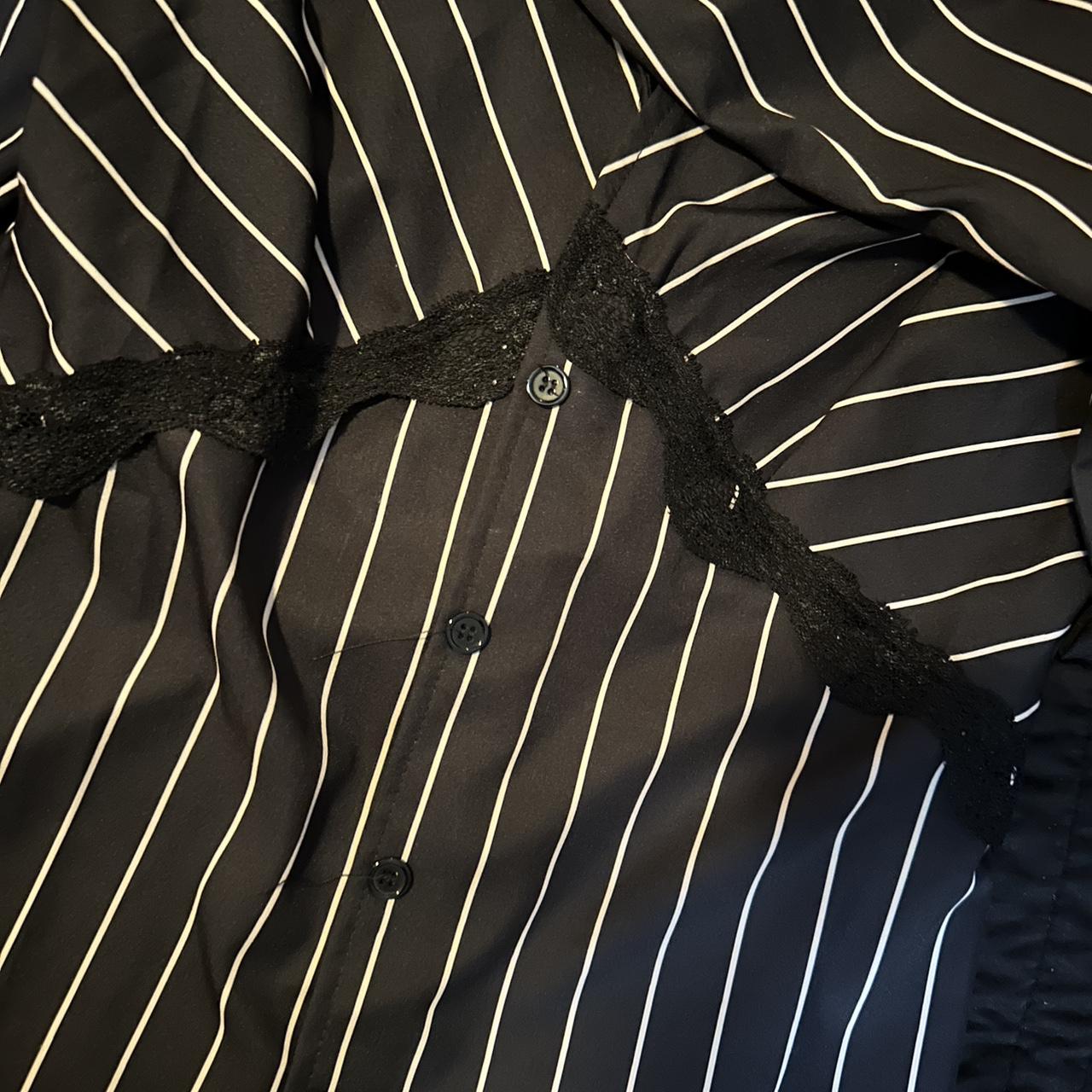 Vampire goth button up with lace details fits very... - Depop