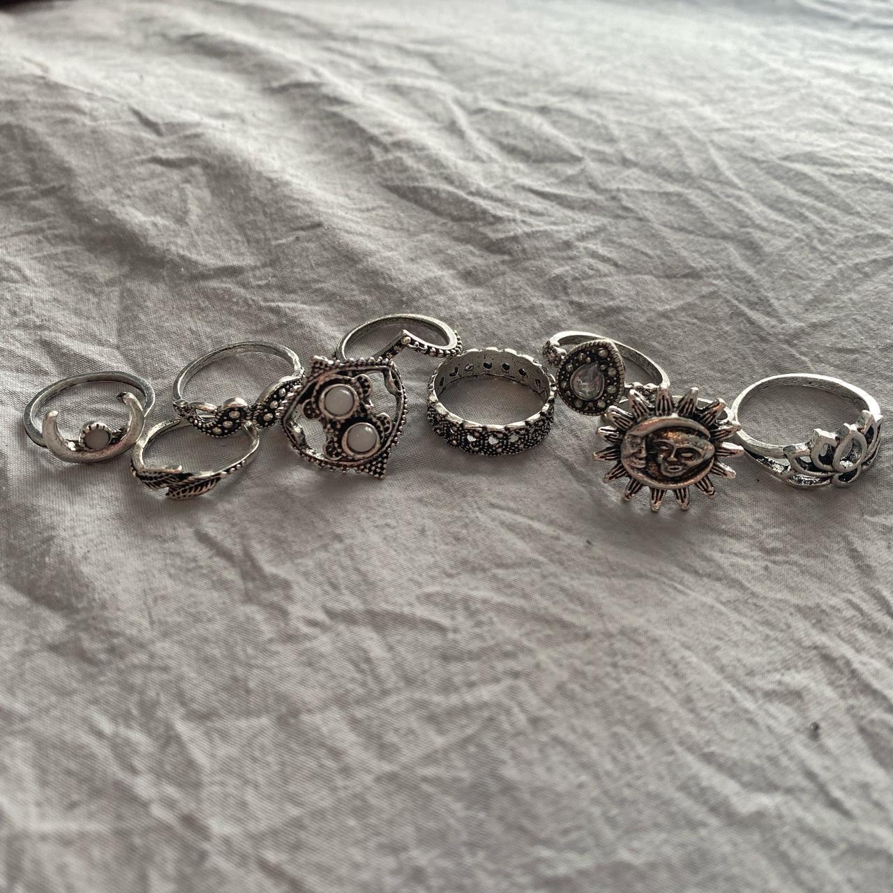 SILVER RINGS bundle (various sizes included) — pack... - Depop