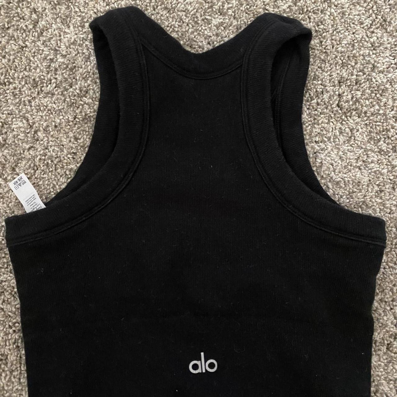 Alo seamless delight high neck bra black xs... - Depop