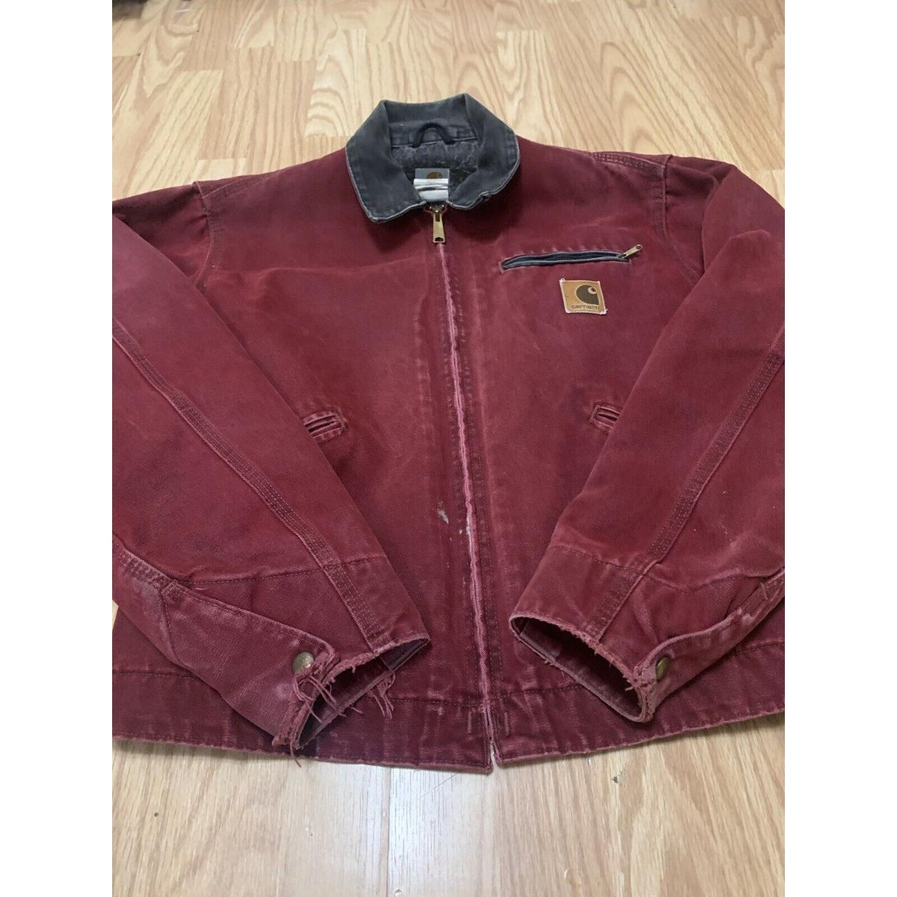 Vintage J97 CRI Crimson Rare Carhartt Detroit Jacket... - Depop