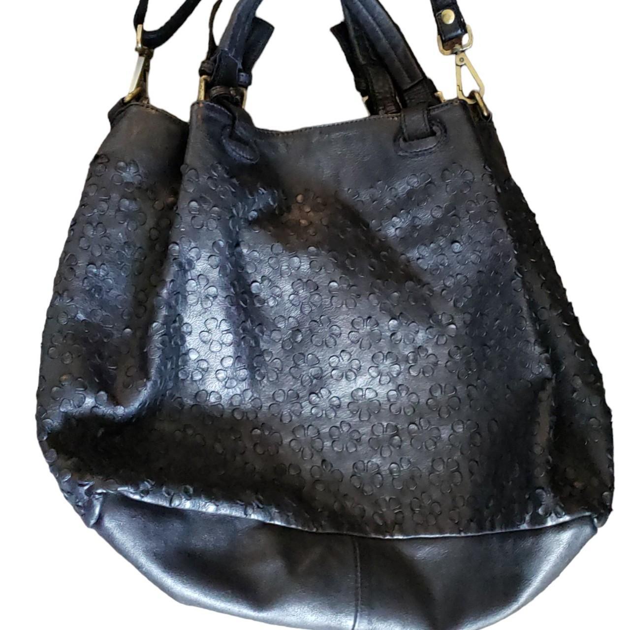 Vera pelle made in Italy Black Leather Shoulder Bag. - Depop