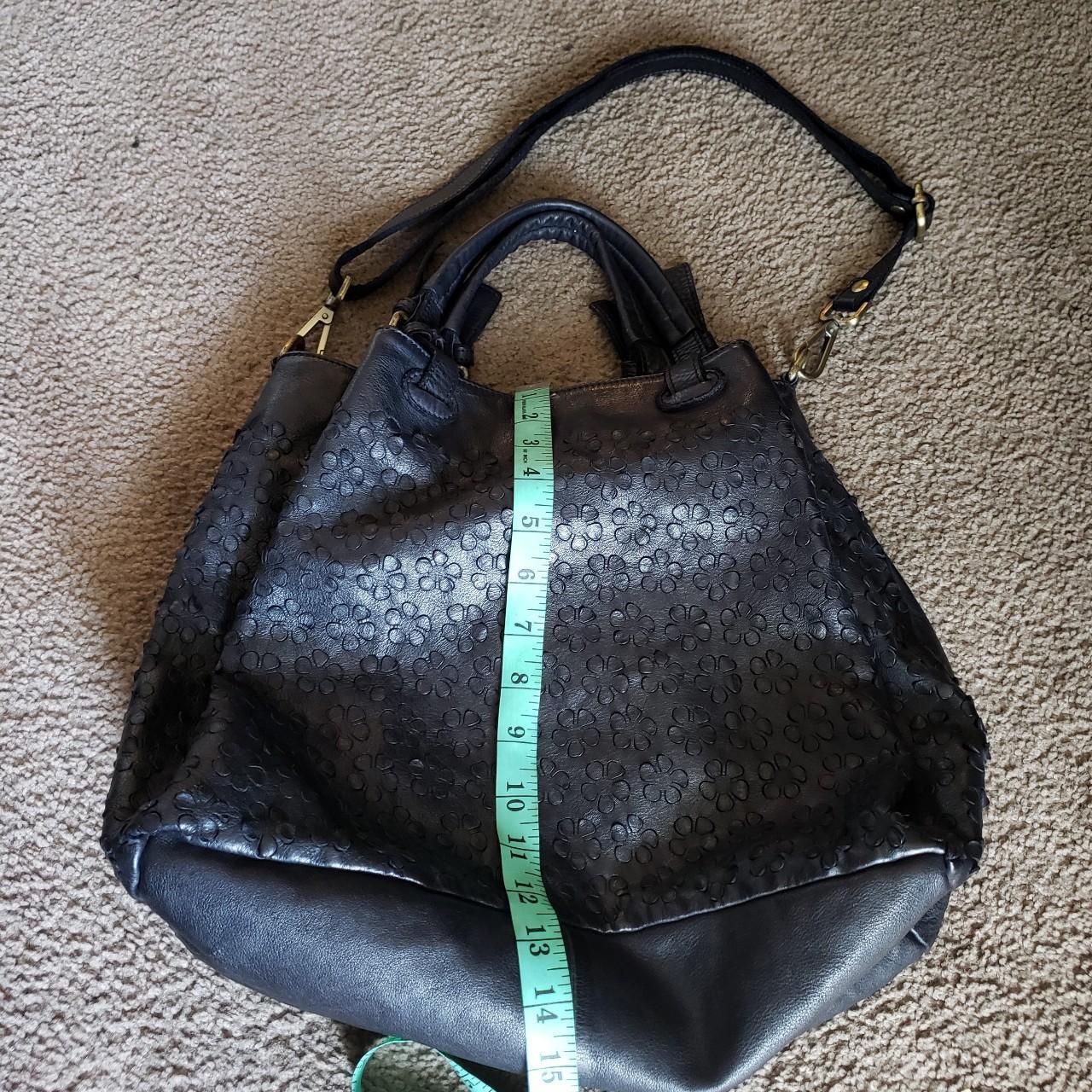 Vera pelle made in Italy Black Leather Shoulder Bag. - Depop