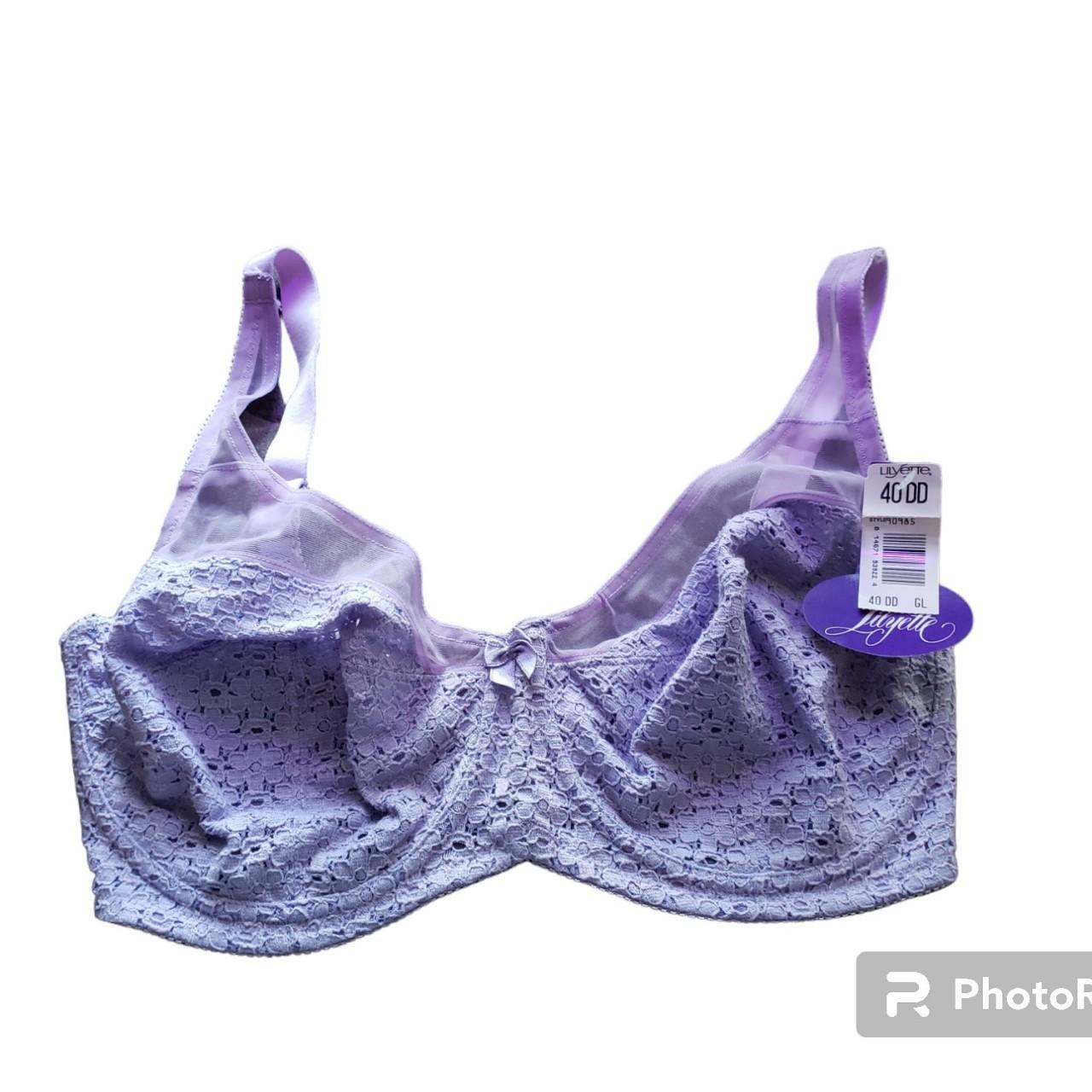 lilyette maidenform 90985 bra size 40DD. Nwt. Purple. - Depop