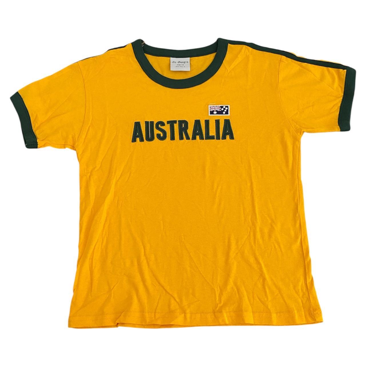 Vintage looking baby Australia Ringer Tee 🇦🇺 Size XS... | Depop
