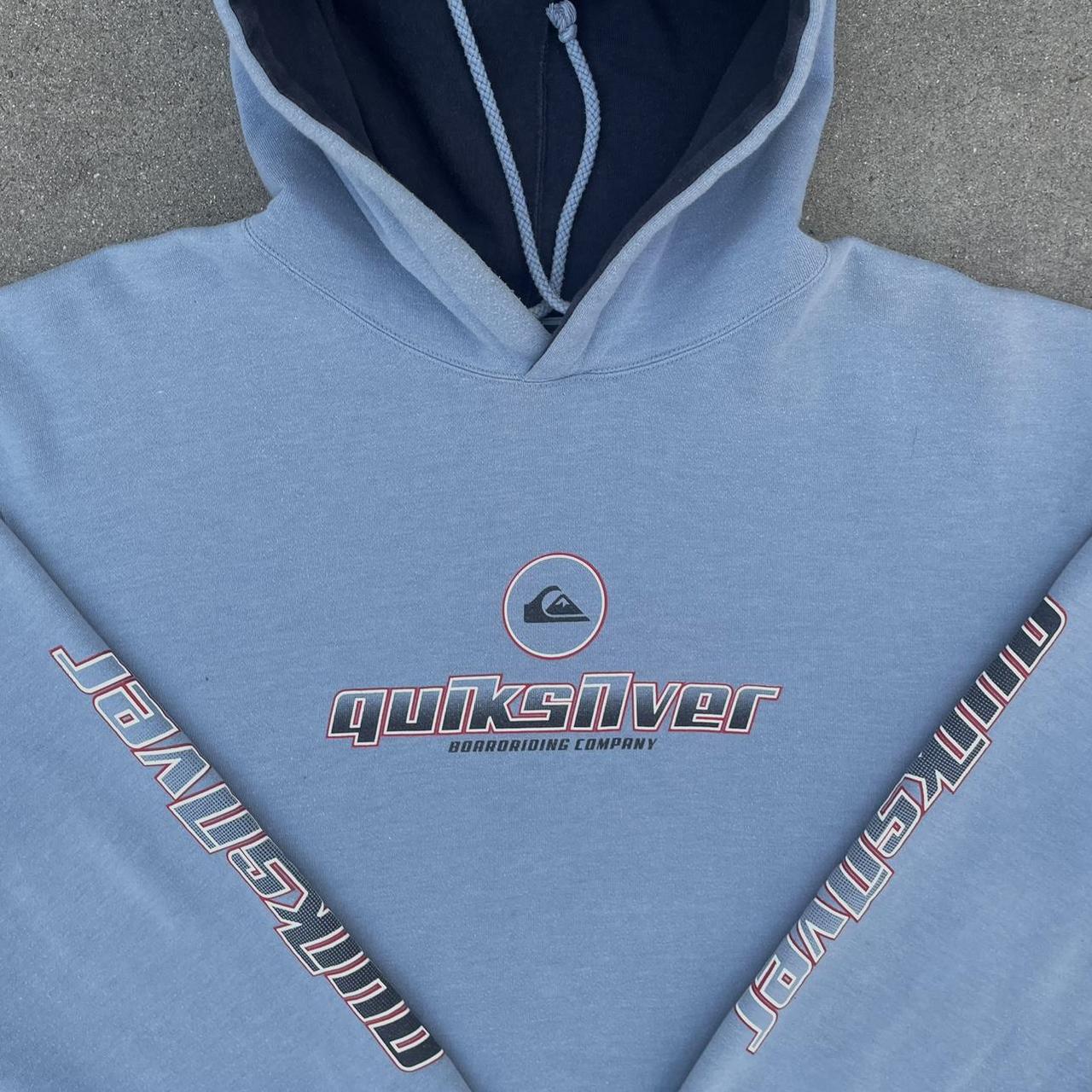 Super sick vintage quiksilver hoodie with cool... | Depop