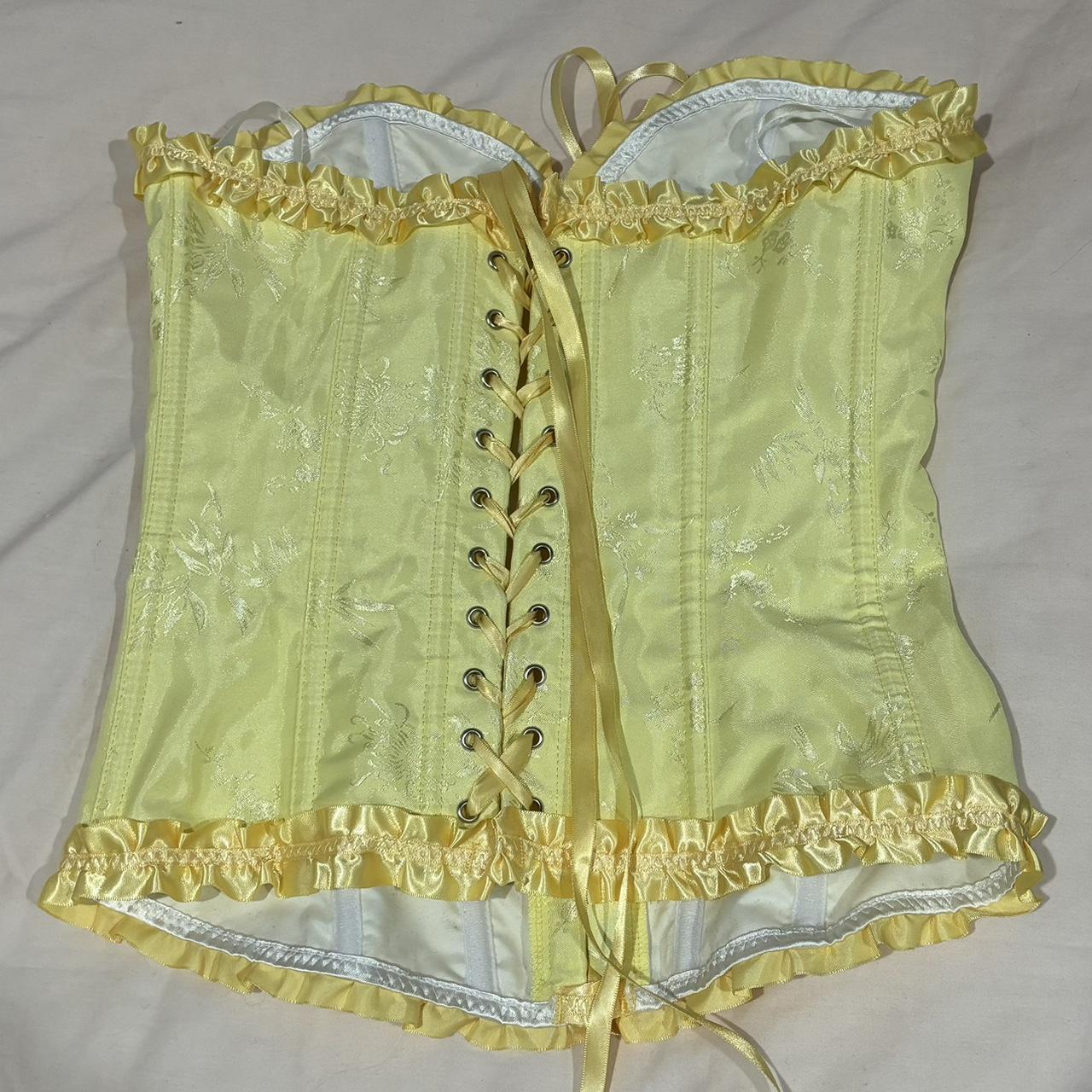 Women's Hourglass Corset (yellow) Size- S, Waist... - Depop