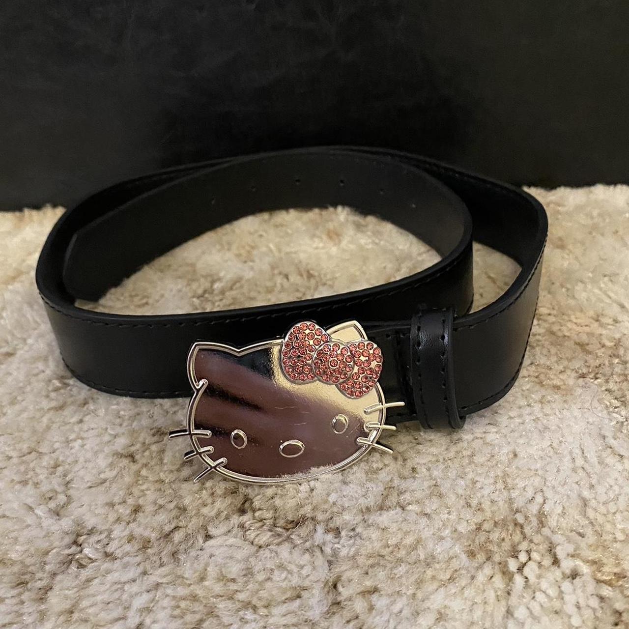 Rhinestone hello kitty belt, is adjustable :). In... - Depop