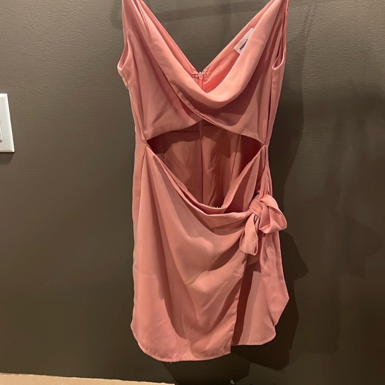 Superdown from Revolve coral/pink dress. Open front. - Depop