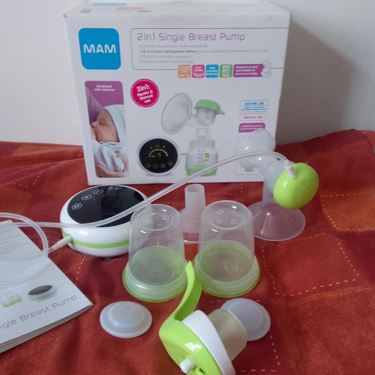 MAM 2-IN-1 ELECTRIC/MANUAL BREAST PUMP - GOOD... - Depop