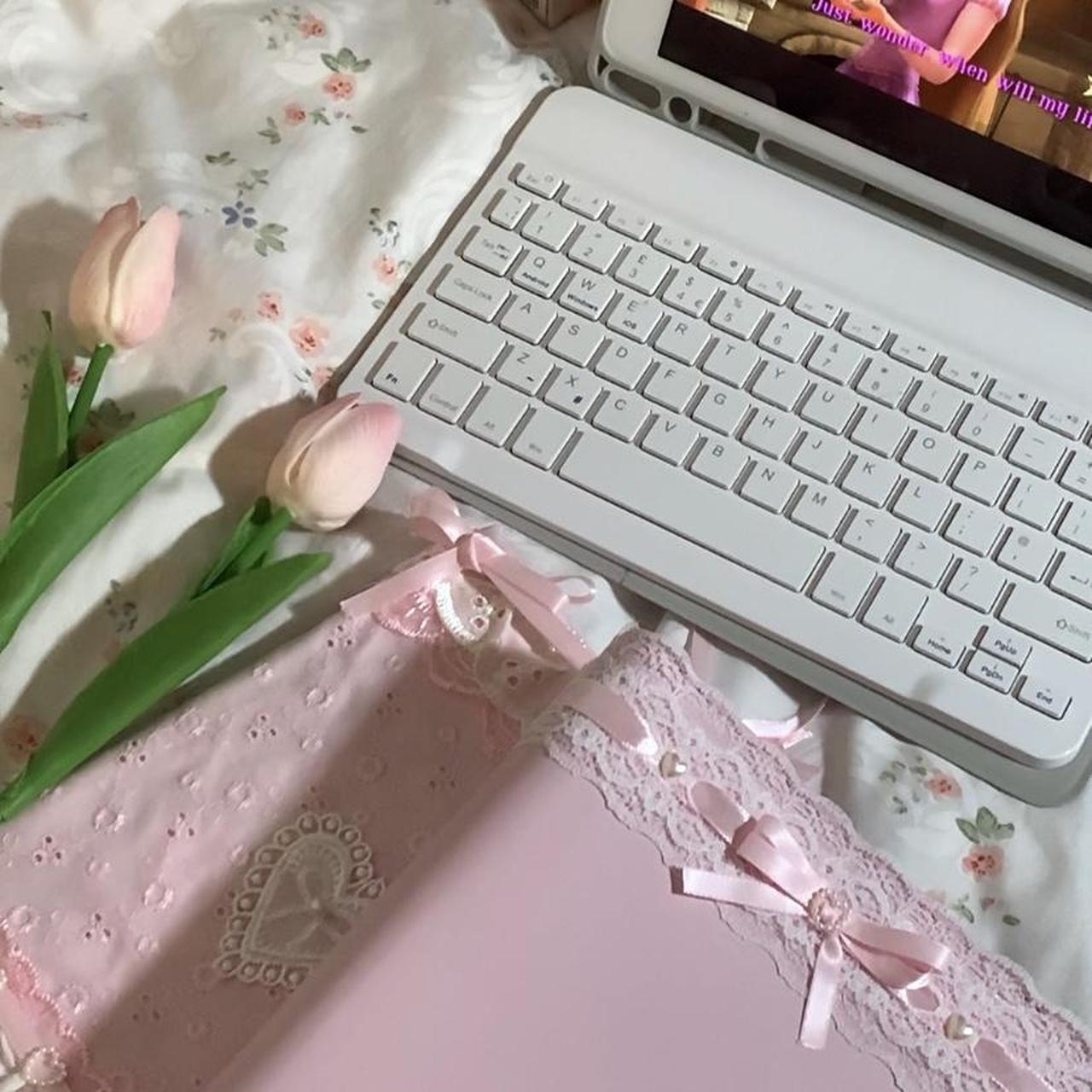 Beautiful pink heart shaped coquette journal!!... - Depop