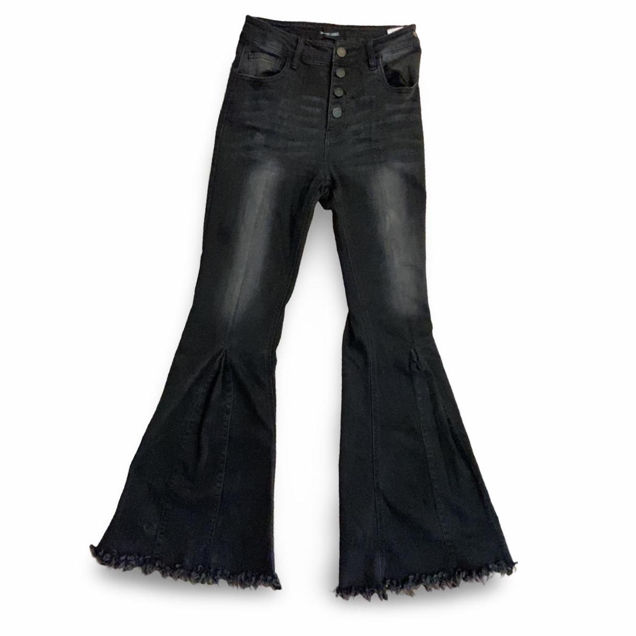 Yapujin - Impecounis Black Flared Denim... | Depop